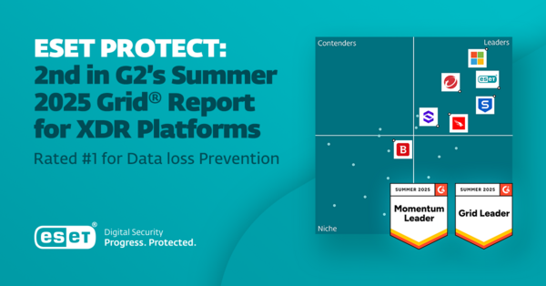 Eset Protect Achieves Second Place In G2 S Summer 2025 Grid Report For